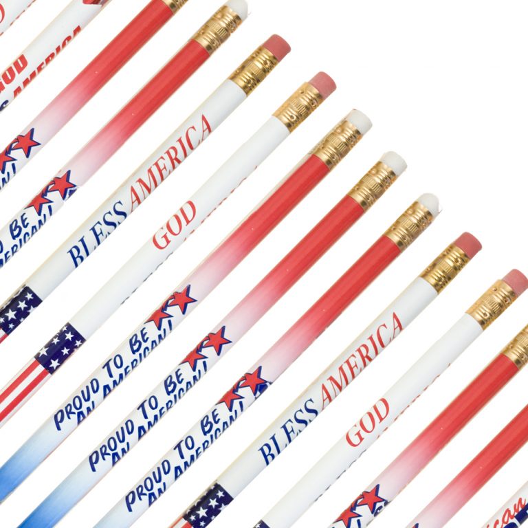 Patriotic Pencils | Budget Custom American Flag Pencils